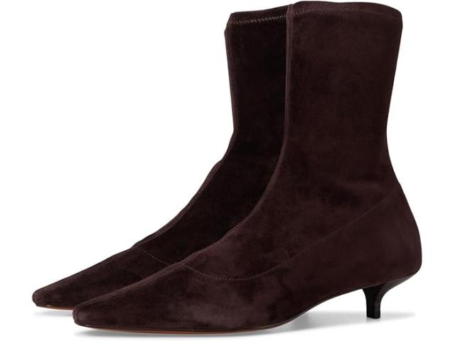 (取寄) メイドウェル レディース シエル キトン ヒール グローブ ブーティ - スエード Madewell women Ciel Kitten Heel Glove Bootie - Suede Chocolate Raisin