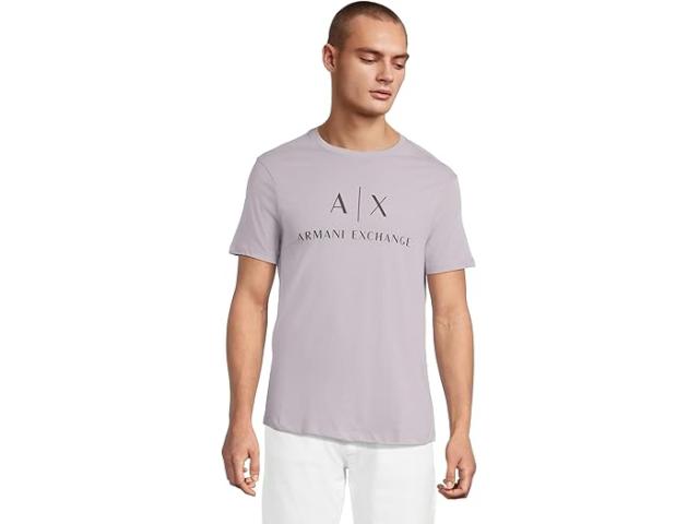 (取寄) アルマーニエクスチェンジ メンズ コーポレート ロゴ ティー Armani Exchange men Corporate Logo Tee Lilac Gray