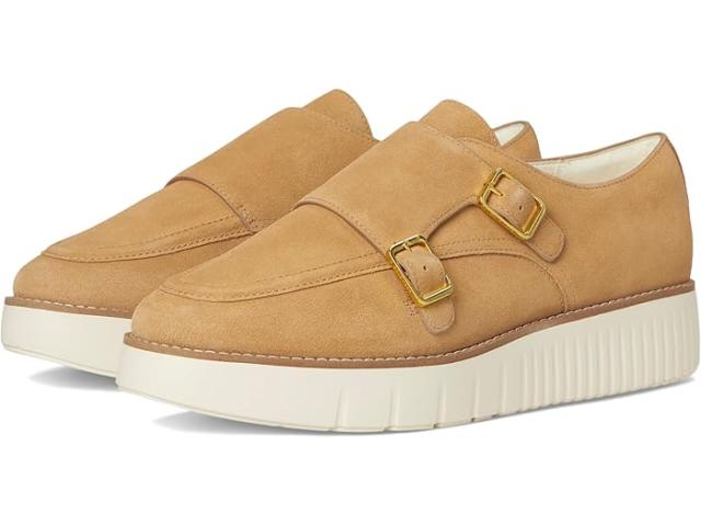 (取寄) コールハーン レディース グランド シティ プラットフォーム モンク ストラップ Cole Haan women Grand City Platform Monk Strap Biscuit Suede/Ivory