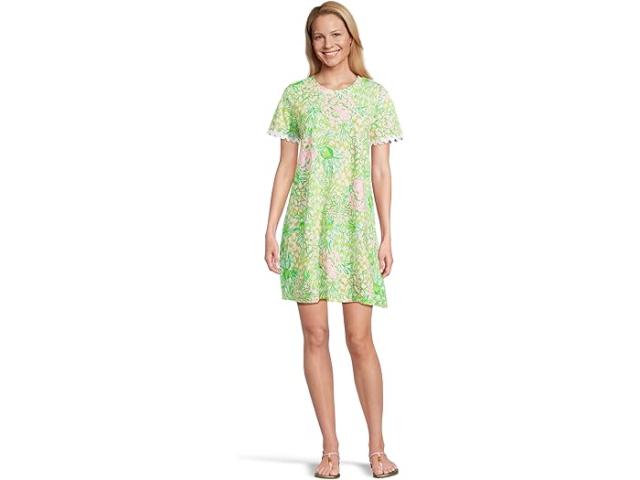 (取寄) リリー ピュリッツァー レディース コーディ ショート スリーブ ドレス Lilly Pulitzer women Cody Short Sleeve Dress Fauna Green Lime Feeling Good