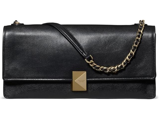 (取寄) ケイトスペード レディース デコ ファイン グレイン レザー ソフト ショルダー バッグ Kate Spade New York women Deco Fine Grain Leather Soft Shoulder Bag Black