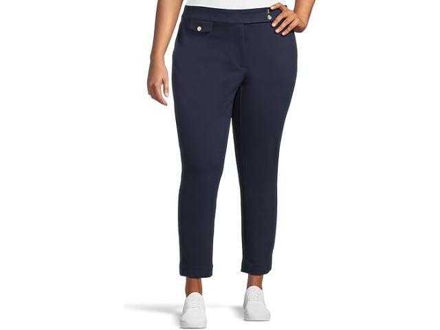 (取寄) ローレン ラルフローレン レディース プラス サイズ ポンテ アンクル パンツ Lauren Ralph Lauren women Plus Size Ponte Ankle Pant Refined Navy