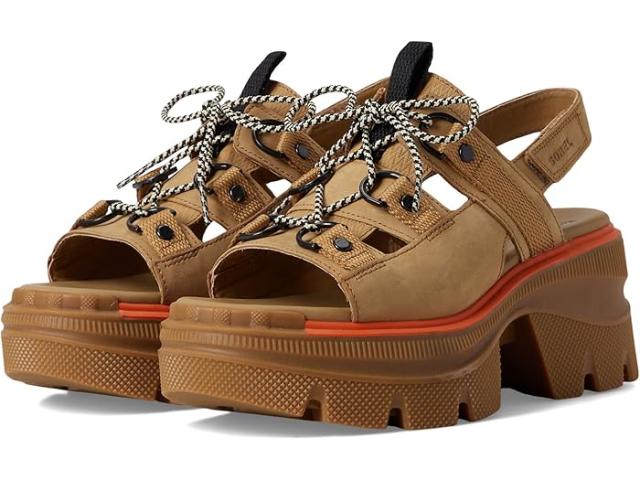 (取寄) ソレル レディース レイン レース プラットフォーム SOREL women Rein CB Lace Platform Caribou Buff/Black