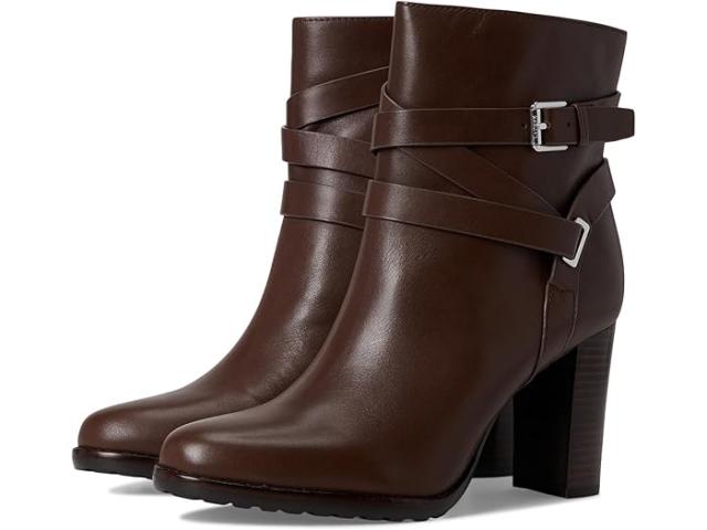 (取寄) ローレン ラルフローレン レディース コリンズ カーフスキン ブーティ ヒール Lauren Ralph Lauren women Collins Calfskin Bootie Heel Dark Hickory