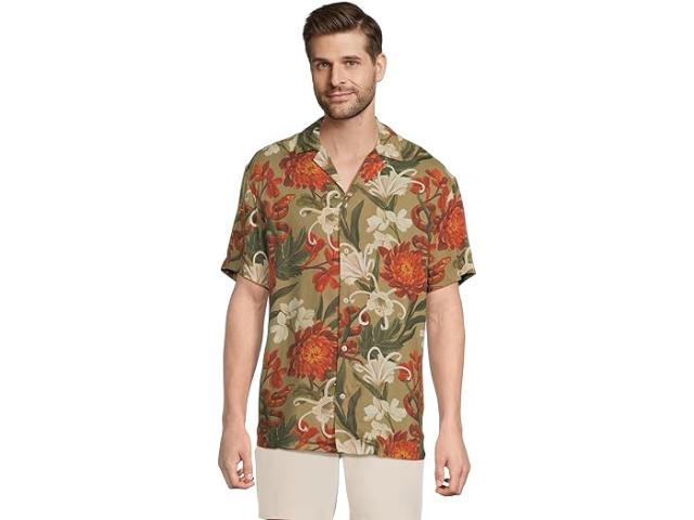 (取寄) チャビーズ メンズ ザ スネーキー (レーヨン サンデイ Chubbies men The Snakey (Rayon Sunday Shirt) Medium Khaki - Pattern Base (Includes Plaids)