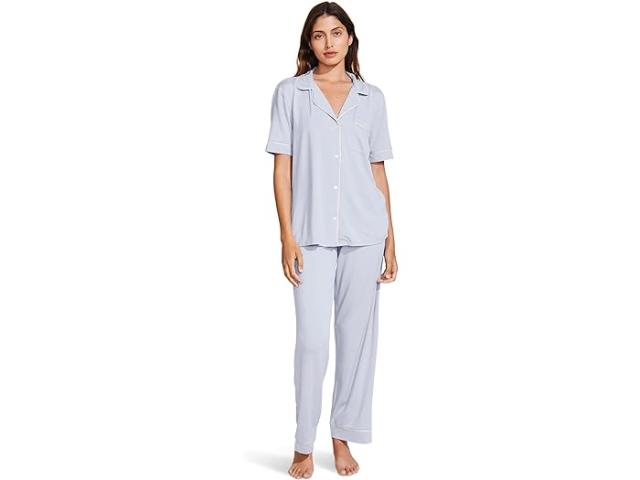(取寄) エバージェイ レディース ジゼル ショート スリーブ パンツ Pj セット Eberjey women Eberjey Gisele Short Sleeve Pant Pj Set Ice Blue/Ivory