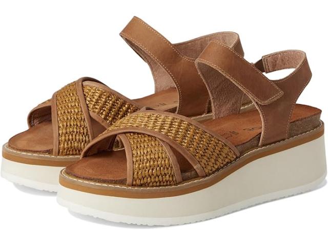 (取寄) ナオト レディース パヴロヴァ Naot women Pavlova Latte Brown Leather/Golden Brown Raffia