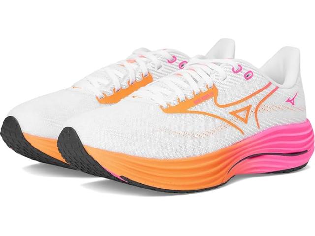 (取寄) ミズノ ウェーブ ライダー 29 Mizuno Wave Rider 29 Hanabi White/Tang Orange