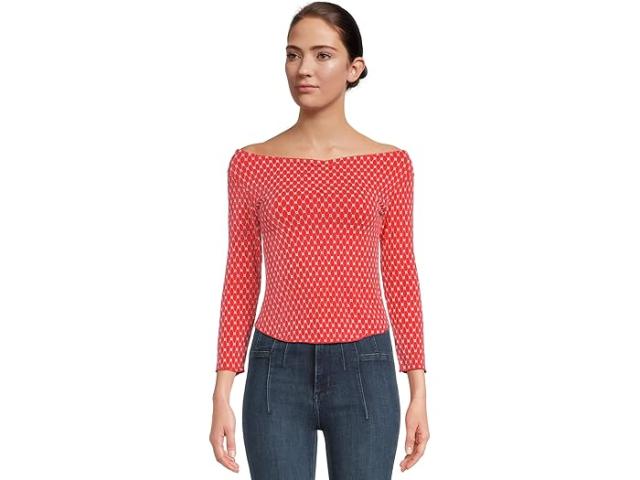 (取寄) フリーピープル レディース ギア アイレット トップ Free People women Gia Eyelet Top Red Combo