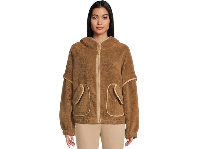 (取寄) アグ レディース マリエラ アグフラフ ジップ ブーディ UGG women Mariella Uggfluff Zip Hoodie Chestnut