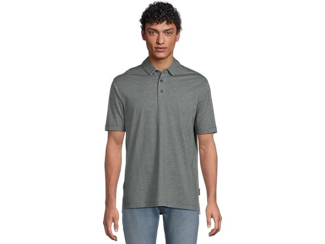 (取寄) アルマーニエクスチェンジ メンズ ミクロ プリント ポロ Armani Exchange men Micro Print Polo Deep Navy Net