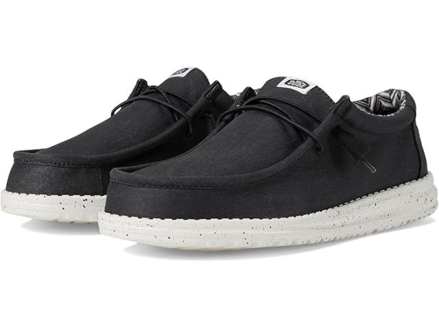 (取寄) ヘイ デュード メンズ ウォーリー キャンバス Hey Dude men Wally Canvas Black/White