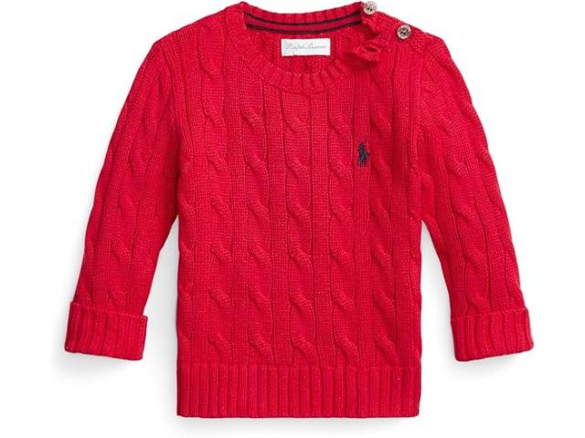 (取寄) ラルフローレン キッズ ボーイズ ケーブルニット コットン セーター (インファント) Polo Ralph Lauren Kids boys Cable-Knit Cotton Sweater (Infant) RL 2000 Red