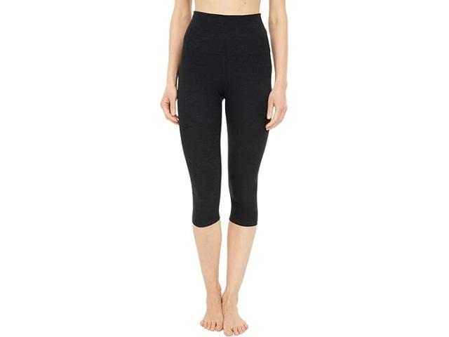 (取寄) ビヨンドヨガ レディース スペースダイ ハイ ウェスト ペダル プッシャー レギングス Beyond Yoga women Spacedye High Waisted Pedal Pusher Leggings Darkest Night