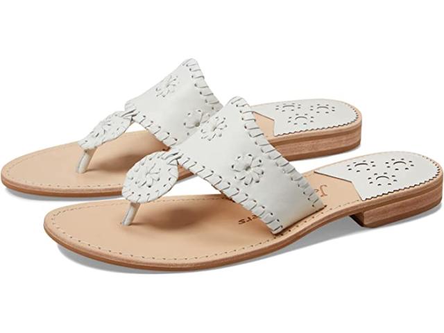 (取寄) ジャック ロジャース レディース ジャックス フラッツ サンダル Jack Rogers women Jack Rogers Jacks Flat Sandal White/White