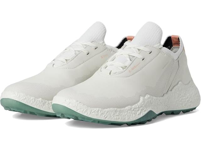 (取寄) エコー ゴルフ レディース バイオム ハイブリット 5 レース ウォータープルーフ ゴルフ シューズ ECCO Golf women BIOM Hybrid 5 Lace Waterproof Golf Shoe White/Sedum Green