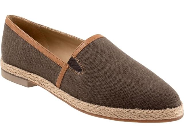 (取寄) トロッターズ レディース エステル Trotters women Estelle Brown Canvas