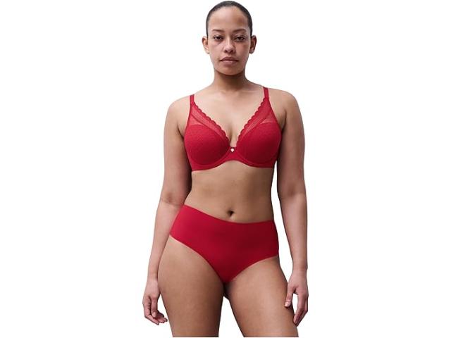 (取寄) シャンテル レディース ノラ シック バンジ T-シャツ ブラ Chantelle women Norah Chic Plunge T-Shirt Bra Poppy Red