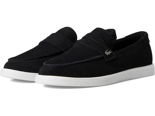 (取寄) ラコステ メンズ コシェ ローファーズ Lacoste men Cochet Loafers Black/White
