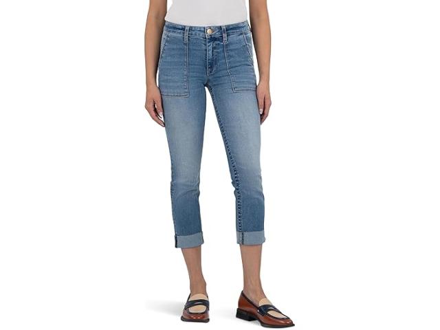 (取寄) カット フロム ザ クロス レディース スティービー クロップ ストレート レッグ ウィズ ポーク チョップ ポケット KUT from the Kloth women Stevie Crop Straight Leg With Pork Chop Pocket Traditional