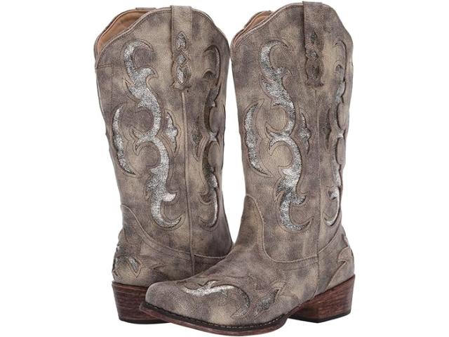 (取寄) ローパー レディース ライリー フレクストラ グリッター Roper women Roper Riley Flextra Glitter Grey Faux Leather/llic Underlay