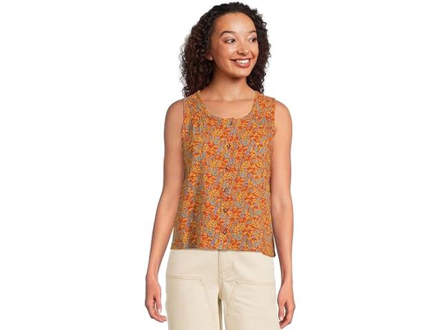 (取寄) トードアンドコー レディース マンザナ ボタン フロント タンク Toad&Co women Manzana Button Front Tank Burnt Ochre Floral Print