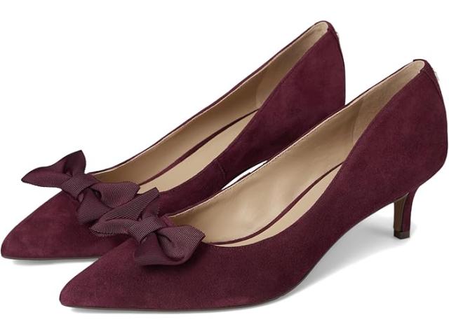 (取寄) ローレン ラルフローレン レディース エイドリアン スエード パンプス Lauren Ralph Lauren women Adrienne Bow-Trim Suede Pumps Dark Garnet