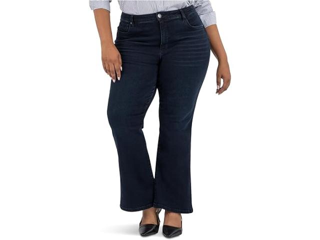 (取寄) カット フロム ザ クロス レディース プラス サイズ アナ ハイライズ ファブ AB フレア-ベイビー ダブル ニードル オール オーバー KUT from the Kloth women Plus Size Ana High-rise Fab Ab Flare-Baby Double Needle All Over Ambitious