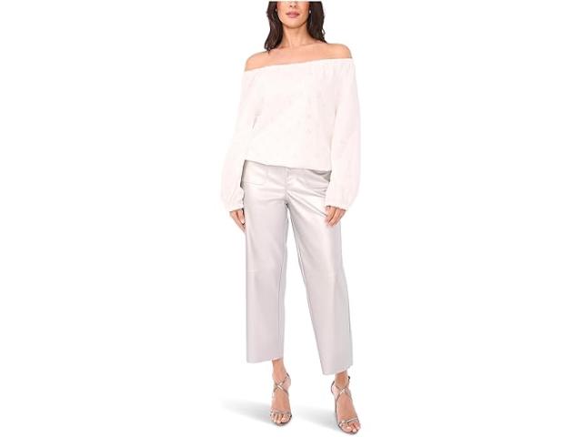 (取寄) ヴィンスカムート レディース オフ ザ ショルダー ロング スリーブ ブラウザ Vince Camuto women Off The Shoulder Long Sleeve Blouse New Ivory