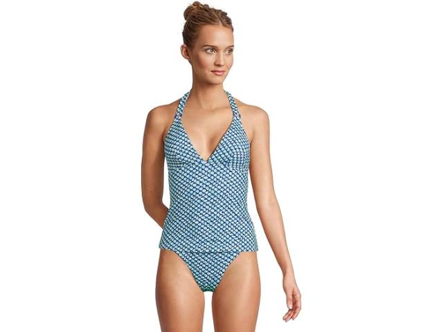(取寄) トミーバハマ レディース パーム モダン モザイク タンキニ  Bahama women Palm Modern Mosaic Tankini Beach Glass Blue