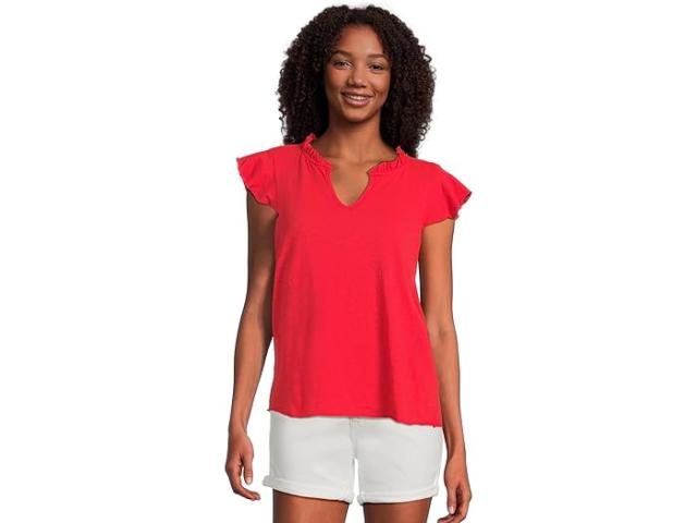 (取寄) モッドオードック レディース スリーブレス ラッフル トップ Mod-o-doc women Sleeveless Ruffle Top Rich Apple