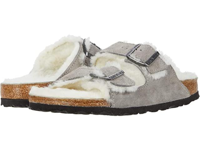 (取寄) ビルケンシュトック レディース アリゾナ シアリング Birkenstock women  Arizona Shearling Stone Coin/Natural Suede/Shearling