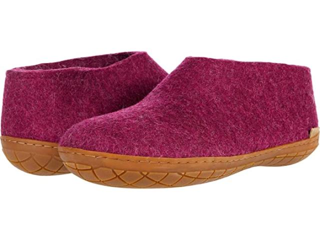 (取寄) グレーラップ ウール シュー ラバー アウトソール Glerups  Wool Shoe Rubber Outsole Cranberry/Honey Rubber