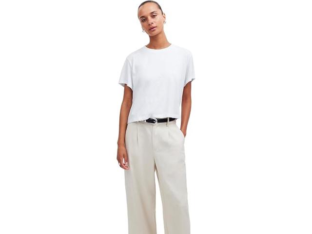 (取寄) メイドウェル レディース ベラ ティー スラブ Madewell women Madewell Bella Tee Slub Eyelet White