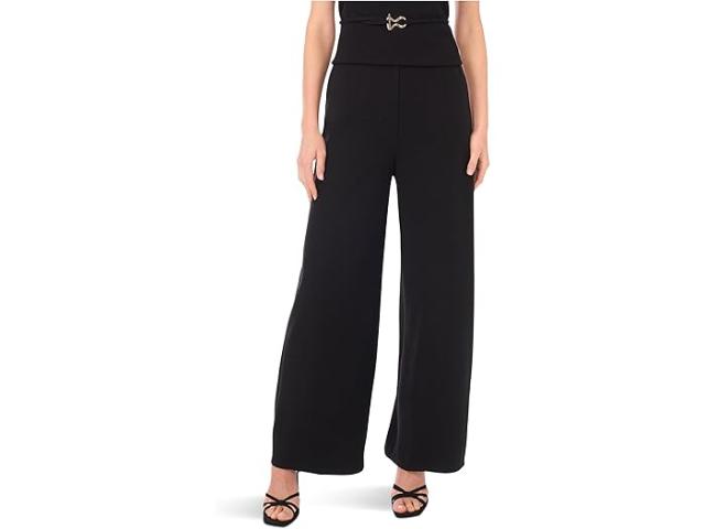 (取寄) ヴィンスカムート レディース プル-オン ワイド レッグ パンツ Vince Camuto women Pull-On Wide Leg Pants Rich Black 1