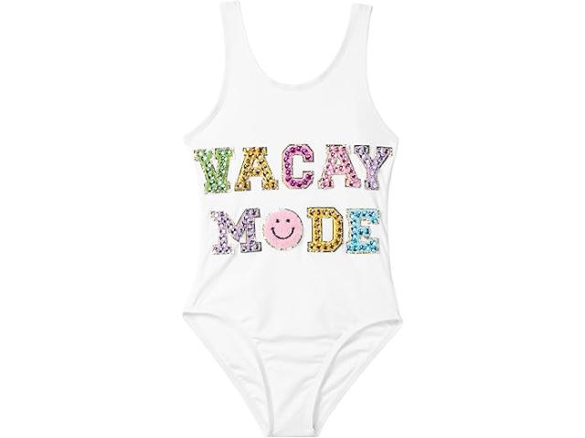 (取寄) ガールズ クリスタル ヴェイケイ モード スイムスーツ (トドラー/リトル キッド/ビッグ キッド) Lola and The Boys girls Crystal Vacay Mode Swimsuit (Toddler/Little Kid/Big Kid) White