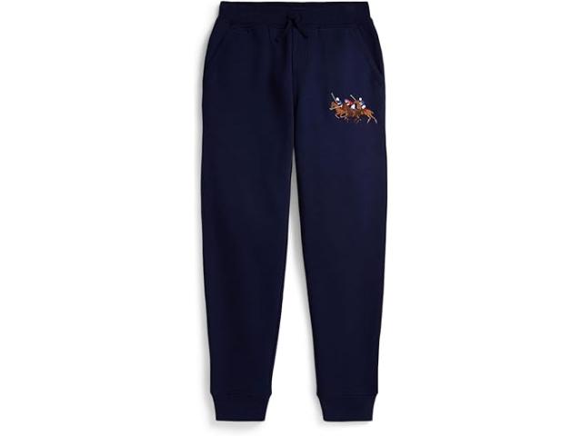 (取寄) ラルフローレン キッズ メンズ トリプル-ポニー フリース ジョガー パンツ (ビッグ キッド) Polo Ralph Lauren Kids men Triple-pony Fleece Jogger Pants (big Kid) Newport Navy