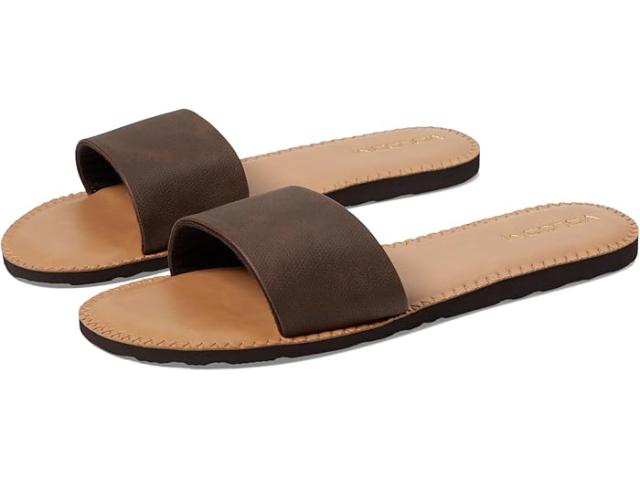 (取寄) ボルコム レディース シンプル スライド Volcom women Simple Slide Dark Brown
