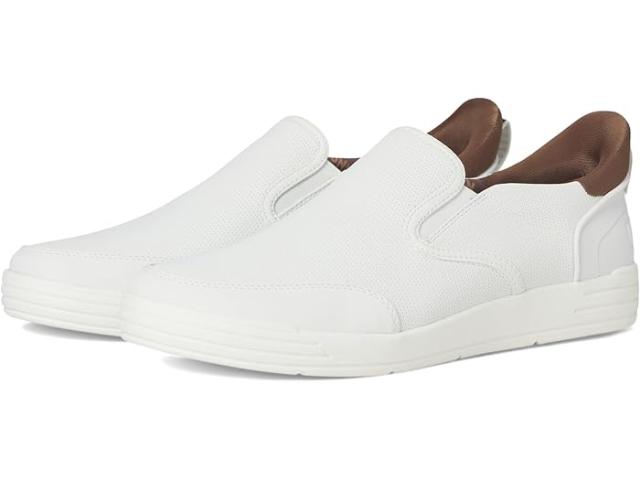 (取寄) ナン ブッシュ メンズ コア シティ ウォーク EZ スリッポン スニーカー イージー オン アンド イージー オフ Nunn Bush men Kore City Walk EZ Slip-On Sneakers Easy On and Easy Off White