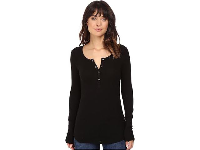 (取寄) スプレンディッド レディース フォーエバー サーマル ヘンリー Splendid women Forever Thermal Henley Black