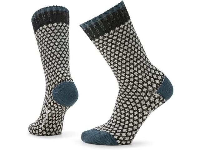 (取寄) スマートウール レディース エブリデイ ポップコーン ポルカ ドット クルー ソックス Smartwool women Everyday Popcorn Polka Dot Crew Socks Black