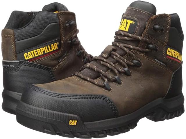 (取寄) キャタピラー メンズ リソープション ウォータープルーフ コンポジット トゥ Caterpillar men Caterpillar Resorption Waterproof Composite Toe Seal Brown Leather