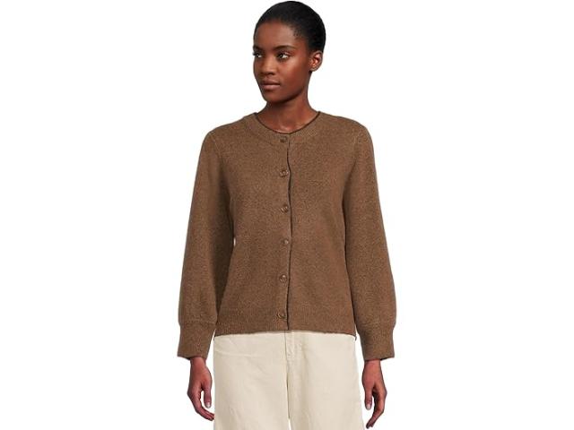 (取寄) マイケル スターズ レディース パーソン クルー ネック カルディ Michael Stars women Parson Crew Neck Cardi Espresso