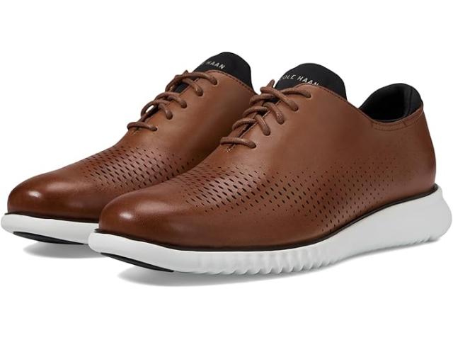 (取寄) コールハーン メンズ 2 ゼログランド レーザー ウイング ティップ オックスフォード ライン Cole Haan men 2.Zerogrand Laser Wing Tip Oxford Lined British Tan/Black/Ivory