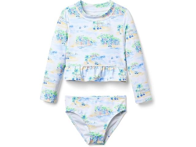 (取寄) ジャニー アンド ジャック ガールズ シーニック ラッシュガード ツーピース スーツ (トドラー/リトル キッド/ビッグ キッド) Janie and Jack girls Scenic Rashguard Two-Piece Suit (Toddler/Little Kid/Big Kid) Multi Color