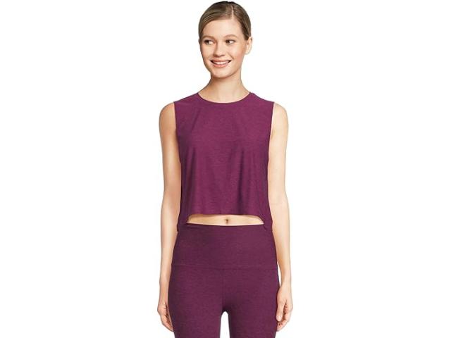 (取寄) ビヨンドヨガ レディース フェザーウェイト ミニマル クロップド タンク Beyond Yoga women Featherweight Minimal Cropped Tank Aubergine/Beet