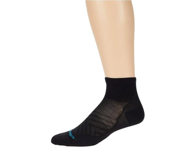 (取寄) ダーンタフバーモント レディース ラン 1/4 ウルトラ-ライトウエイト Darn Tough Vermont women Run 1/4 Ultra-Lightweight Black