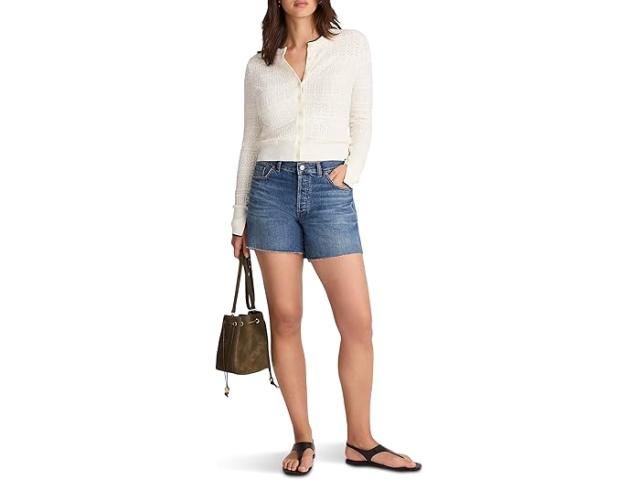 (取寄) メイドウェル レディース ソリッド エバーリー ステッチ カーディガン Madewell women Solid Everleigh Stitch Cardigan Ivory & Black Combo