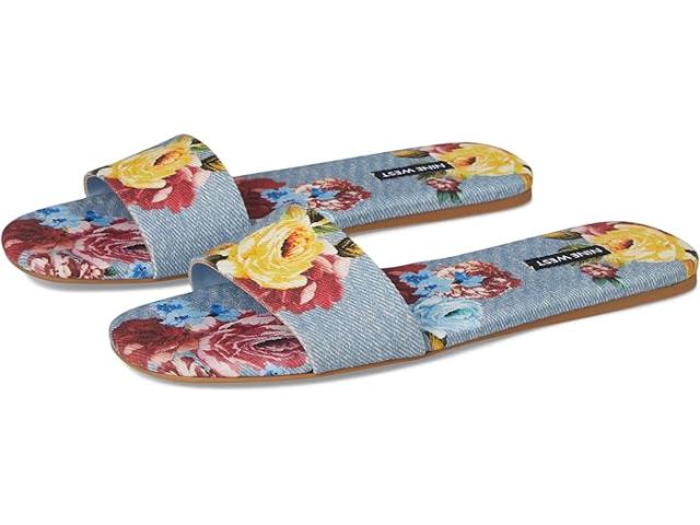 (取寄) ナインウエスト レディース  Nine West women Lolipop Blue Scattered Rose Denim Multi