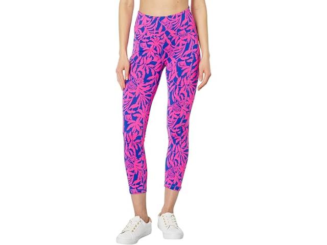 (取寄) リリー ピュリッツァー レディース Upf 50+ ハイライズ レギンス Lilly Pulitzer women UPF 50+ High-Rise Leggings Pink Grenadine Flocking To Paradise